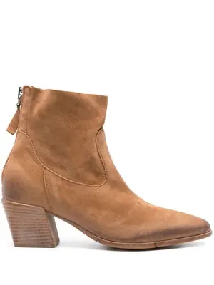 Moma Suede Panelled Ankle Boots