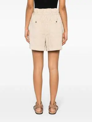 MARANT ETOILE Ipolyte Cotton Shorts - Neutrals