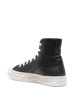 Moma High-top Leather Sneakers - Black
