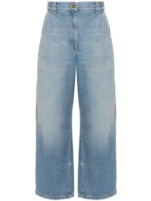 Palm Angels Raw Edge Hem Jeans For Women