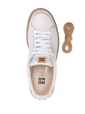 Moma Metallic-sheen Leather Sneakers