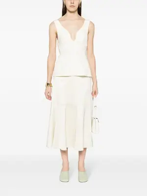 JIL SANDER High-waisted Panelled Midi Skirt