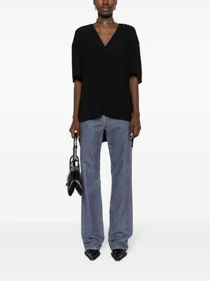 Rick Owens V-neck Blouse - Black