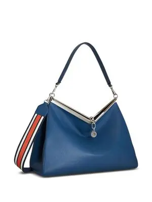 Etro Vela Leather Shoulder Bag - Blue
