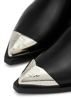 Givenchy Western 4g-engraved Leather Ankle Boots