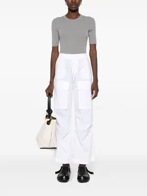 P.a.r.o.s.h Straight-leg Cotton Cargo Trousers - White
