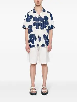 FAMILY FIRST Appliqué Logo Shorts - White