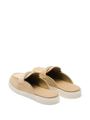 Prada Suede Mules - Neutrals