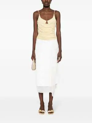 P.a.r.o.s.h Sequinned Wrap Midi Skirt - Neutrals