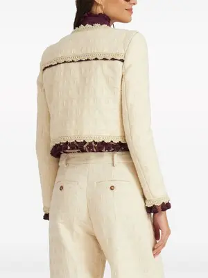 La DoubleJ Bijoux Embroidered Cropped Jacket