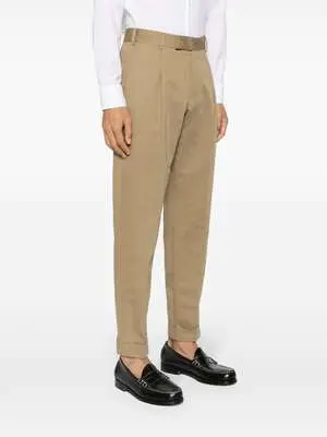 PT TORINO Mid-rise Tapered Trousers - Neutrals