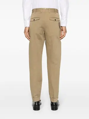 PT TORINO Mid-rise Tapered Trousers - Neutrals
