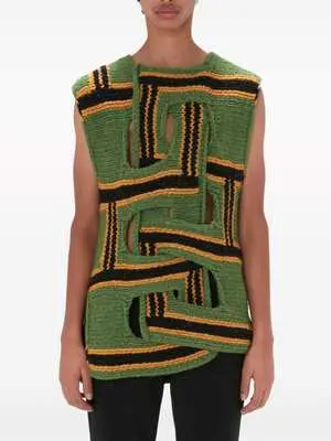 JW Anderson Interwoven Striped Wool Vest