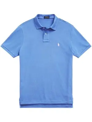 Polo Ralph Lauren Embroidered Cotton Polo Shirt - Blue