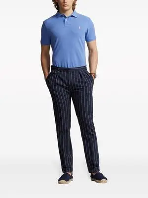 Polo Ralph Lauren Embroidered Cotton Polo Shirt - Blue