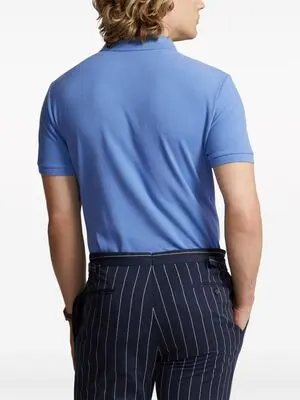 Polo Ralph Lauren Embroidered Cotton Polo Shirt - Blue