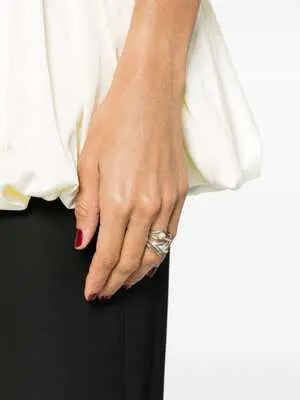 SHAUN LEANE Cherry Blossom Pearl Ring - Silver