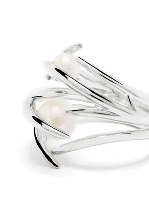 SHAUN LEANE Cherry Blossom Pearl Ring - Silver