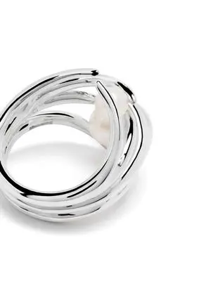 SHAUN LEANE Cherry Blossom Pearl Ring - Silver
