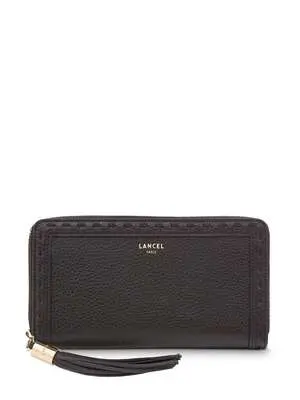 LANCEL Logo-stamp Leather Wallet - Black