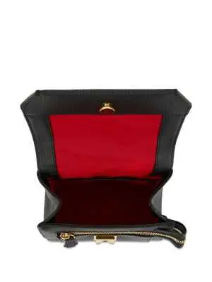 LANCEL Ninon De Leather Flap Bag - Black