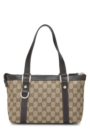 Gucci Original Gg Canvas Abbey Zip Tote - Beige