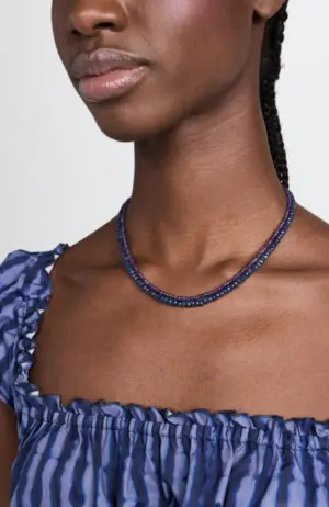 Jia Jia September Beaded Necklace - Sapphire