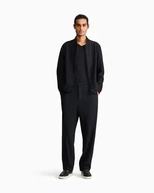 Giorgio Armani Technical Waffle Trousers - Black