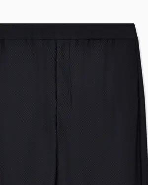 Giorgio Armani Technical Waffle Trousers - Black