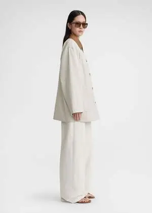 TOTEME Leather-collar Cotton Barn Jacket