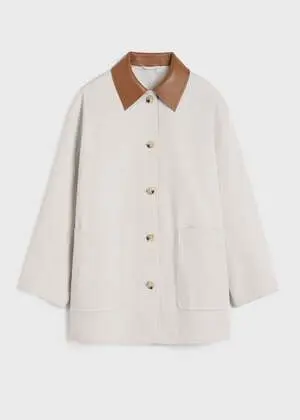 TOTEME Leather-collar Cotton Barn Jacket