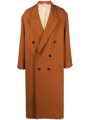 Gucci Orange Double-breasted Wool Coat