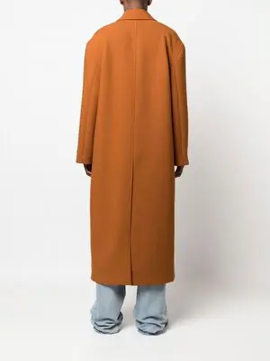 Gucci Orange Double-breasted Wool Coat
