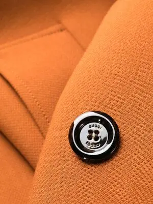 Gucci Orange Double-breasted Wool Coat