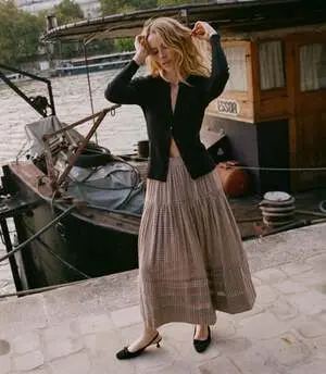 DÔEN DOEN Sebastiane Skirt Bridget Check
