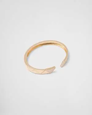 Prada Eternal Gold Diamond Bangle Bracelet - Gold/white
