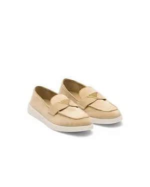 Prada Suede Loafers - Neutral