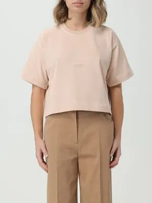 AUTRY Cropped Crewneck T-shirt - Pink