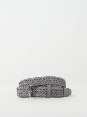 TOD'S Tod's Woven Leather Belt Smoke Grey