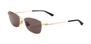 Bottega Veneta Square-frame Metal Sunglasses
