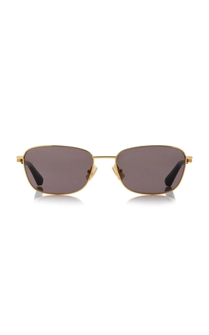 Bottega Veneta Square-frame Metal Sunglasses