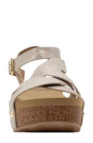 VOLATILE Sand Castle Platform Sandals - Champagne