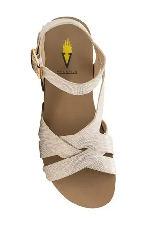 VOLATILE Sand Castle Platform Sandals - Champagne