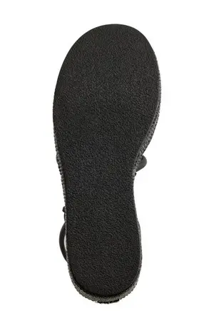 Dkny Cyrilla Raffia Wedge Platform Sandals - Black