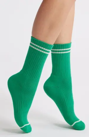 LE BON SHOPPE Boyfriend Crew Socks - Kelly Green