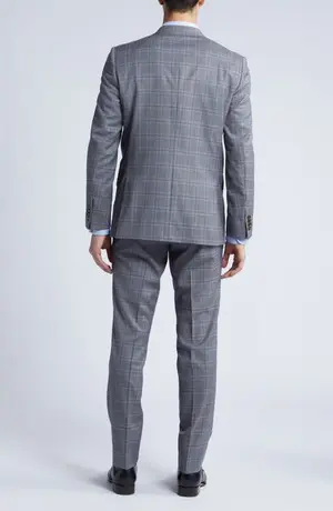 Ted Baker London Jay Slim Fit Windowpane Check Wool Suit