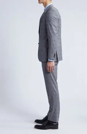 Ted Baker London Jay Slim Fit Windowpane Check Wool Suit
