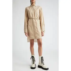 Max Mara Brioso Pinstripe Shirtdress - Beige