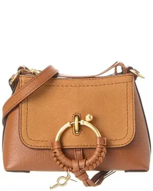 See By Chloé See By Chloé Joan Mini Leather & Suede Crossbody - Brown