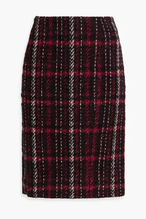 Marni Checked Wool-blend Tweed Skirt